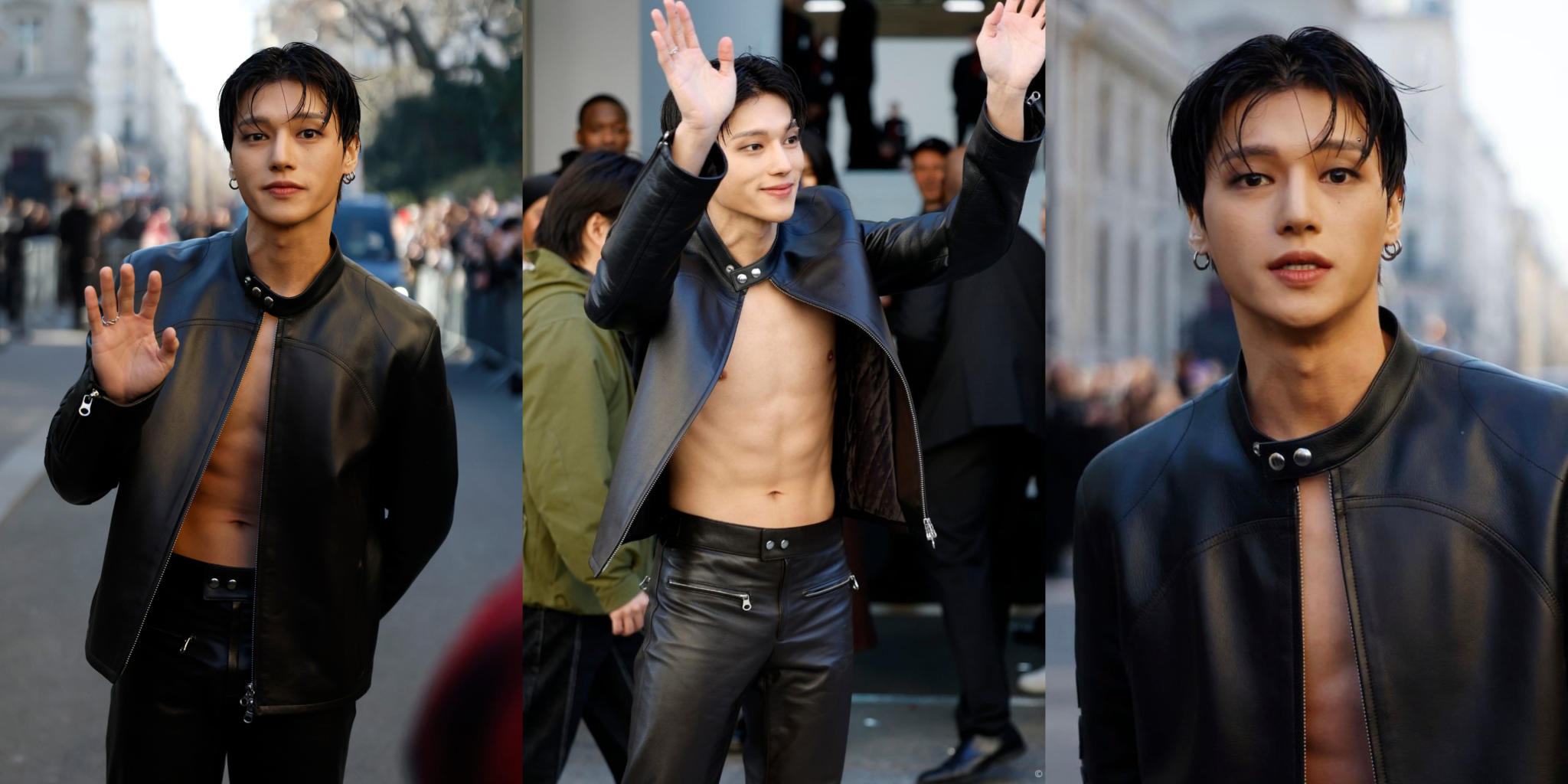 ATEEZ Jung Wooyoung Rocking His Leather Suit at Paris Fashion Week ...